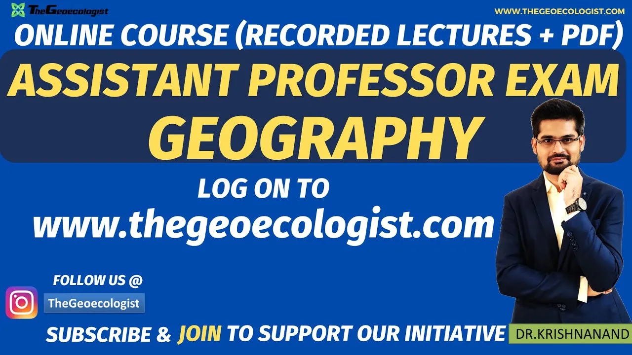 Assistant Professor Geography Exam- UGC NET-Online Course - Geography ...