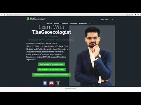 UPSC geography optional- Geoecologist- Online Course - Geography Ebooks | TheGeoecologist