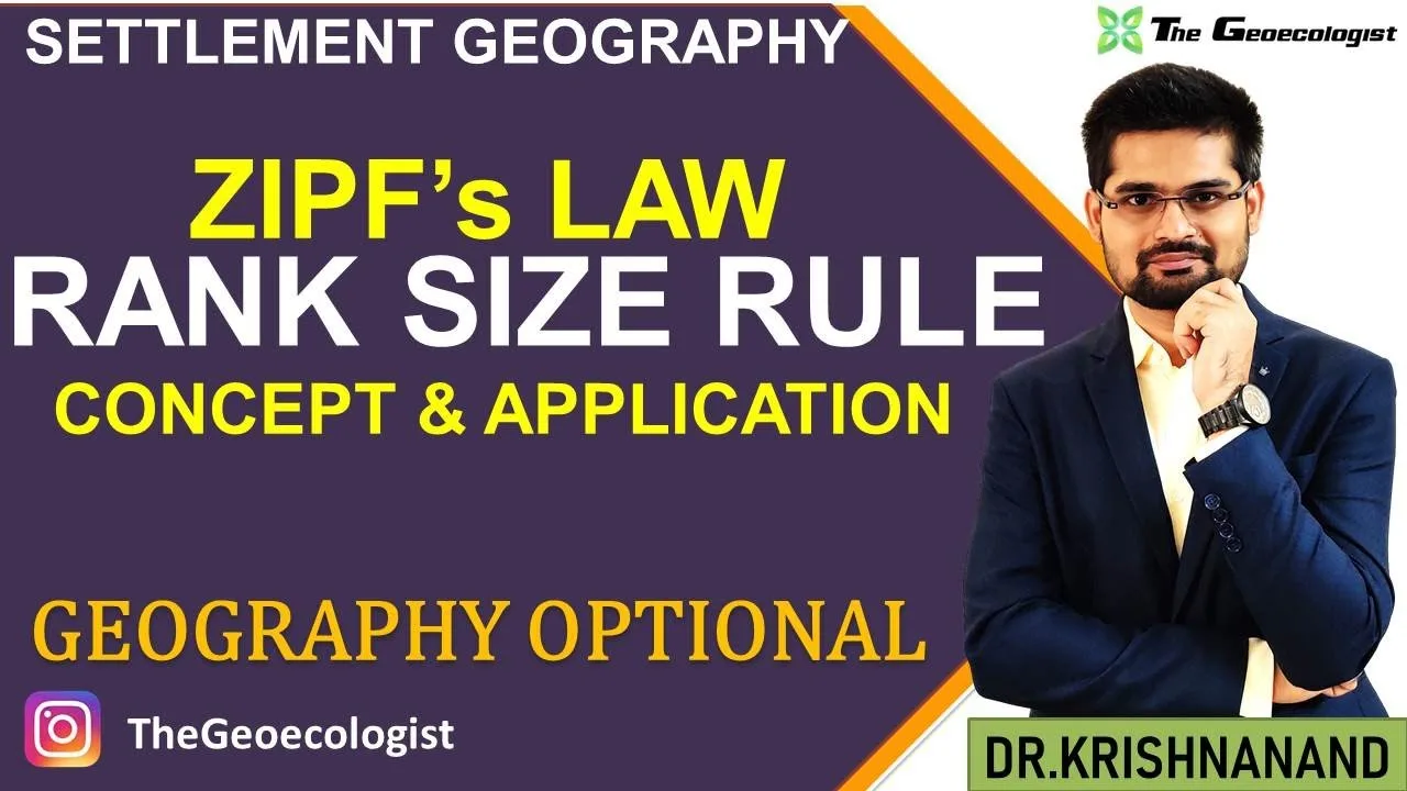 Rank Size Rule -Zipf's Law-Settlement Geography-Geoecologist - Geography Ebooks | TheGeoecologist